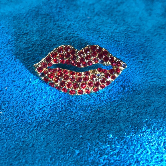 Jewelry | Vintage Lip Pin | Poshmark